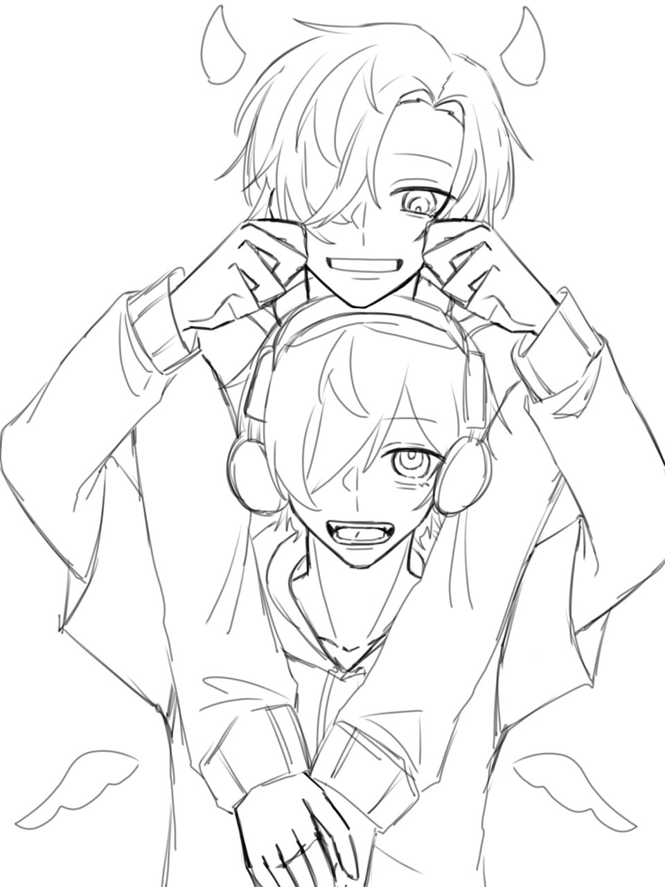 第18話：最近のイラスト(👹👼)（実況者 CR (微BL)イラスト）｜無料スマホ夢小説ならプリ小説 byGMO